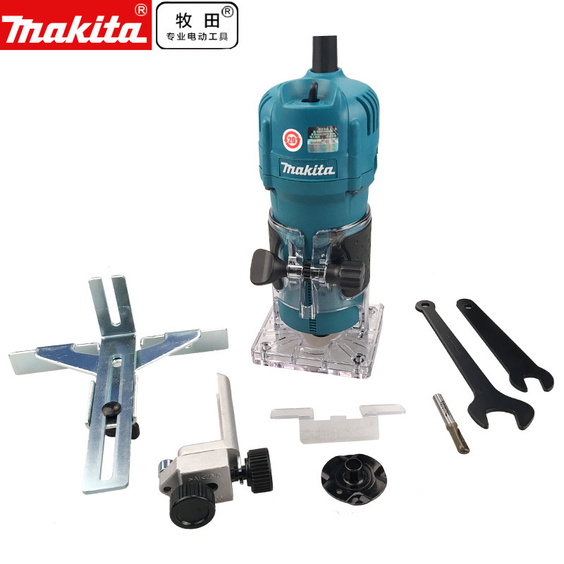 牧田修边机3709 木工修边机 530W功率专用修边机 木工雕刻机