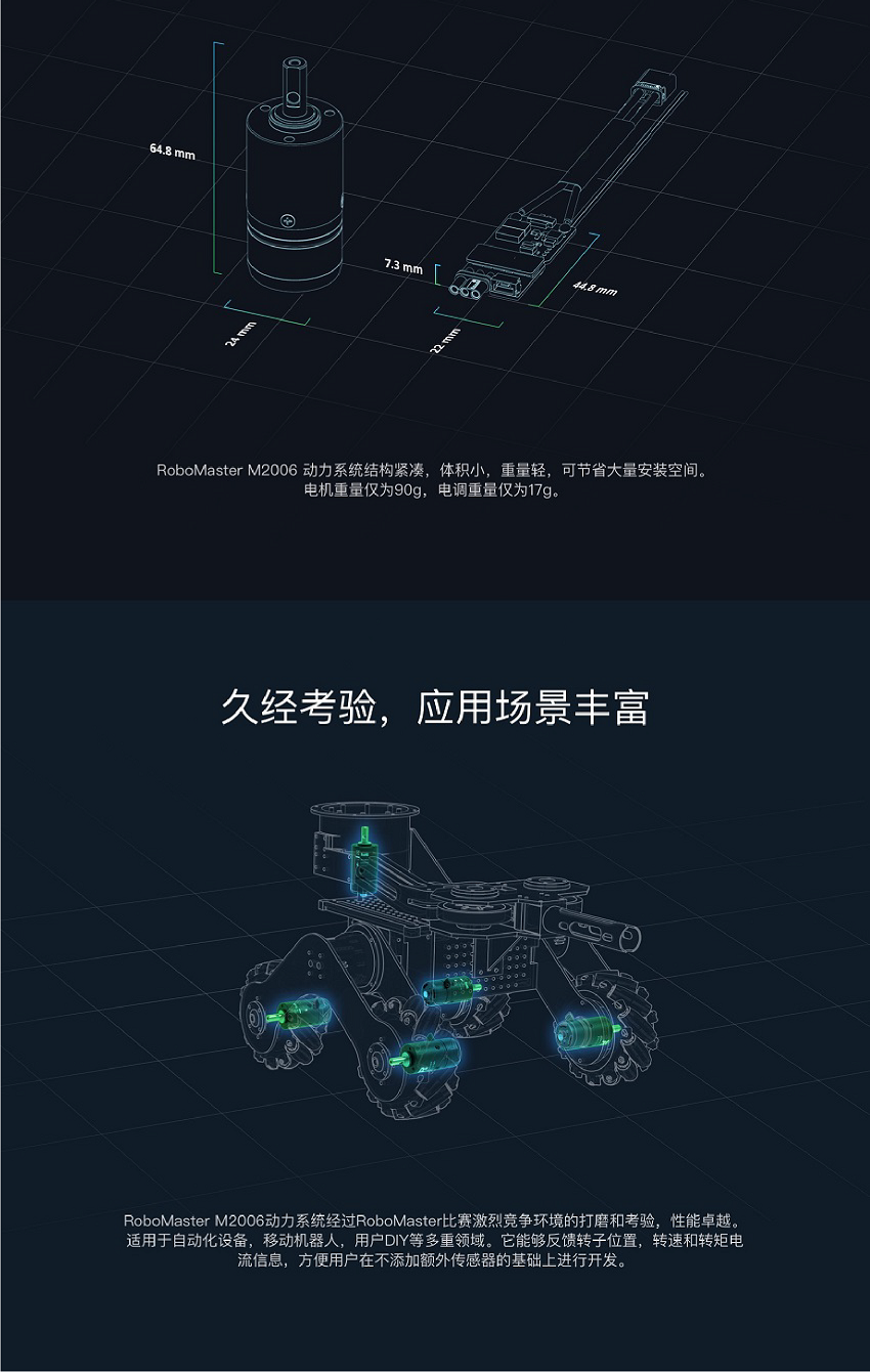 ROBOMASTER萝马集市 M2006 P36直流无刷减速电机
