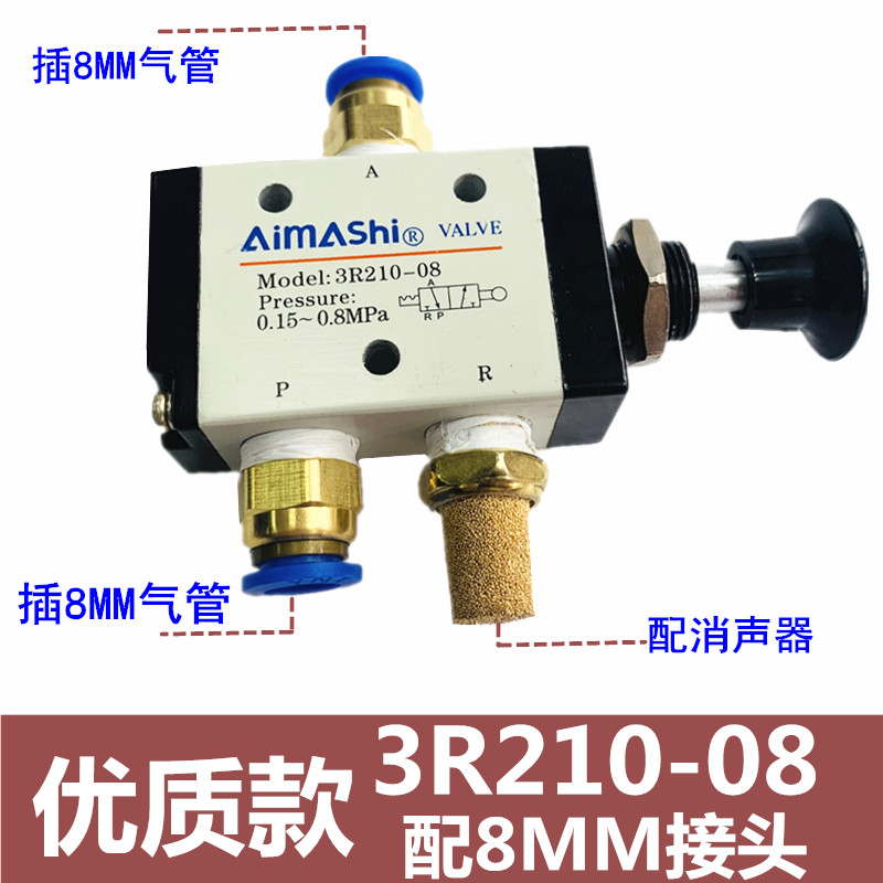 4R210-08气动手拉阀气阀4H210-08手动阀气缸控制开关推拉式手推阀 - 百度爱采购