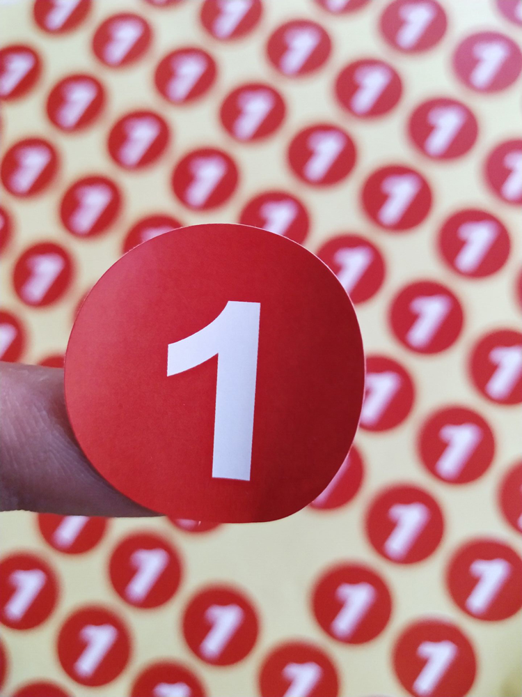 1-30CM防水不干胶数字贴纸号码贴编号贴选手参赛号尺码标签印刷等