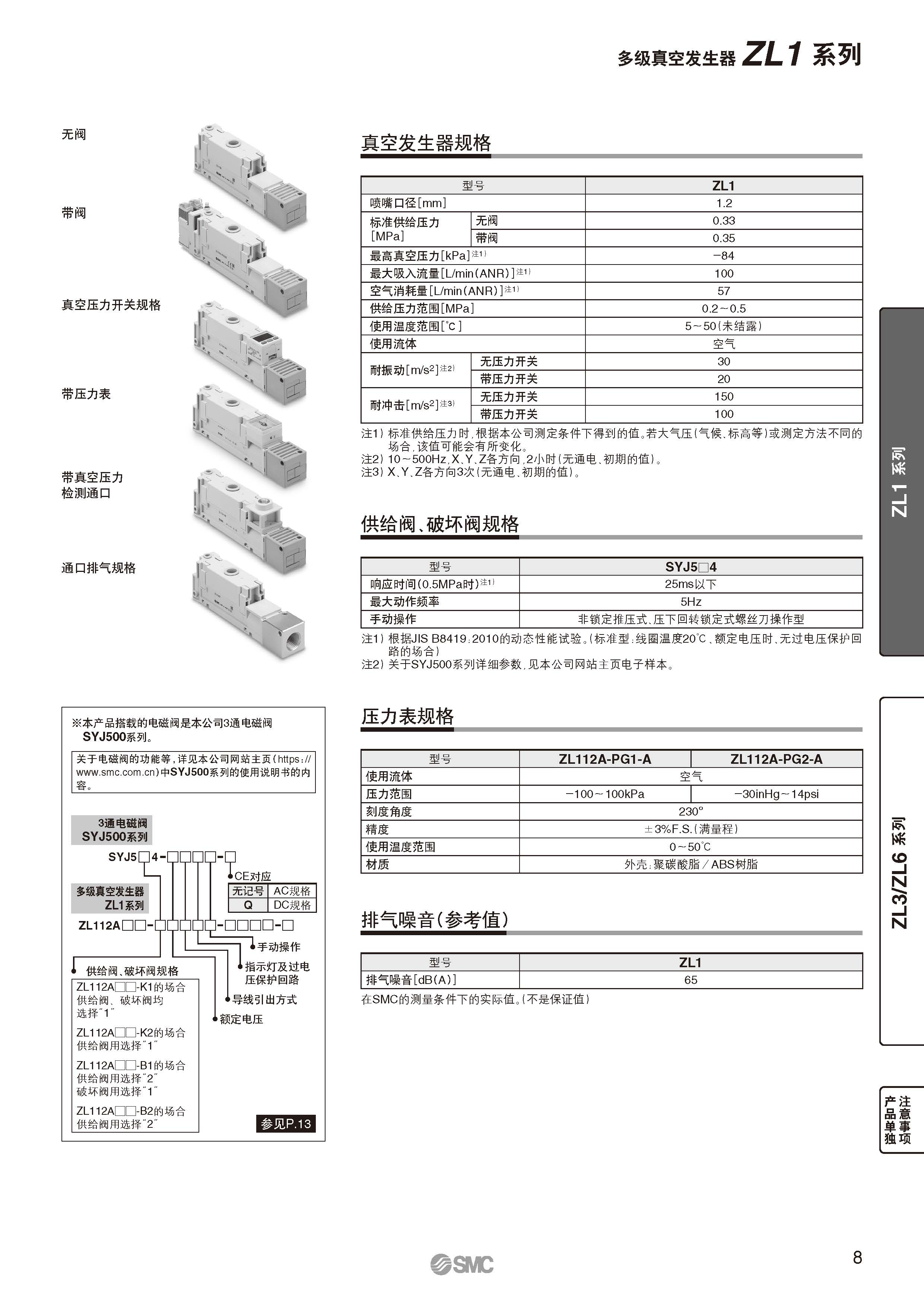 SMC原装真空发生器ZL112A ZL112AP-G-GN-K15LZ-K15GZ-DNML DPML