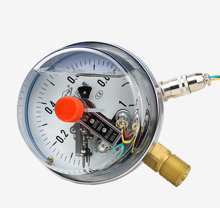 YNXC-100耐震磁助式电接点压力表1.6MPa水压负压真空表开关控制器