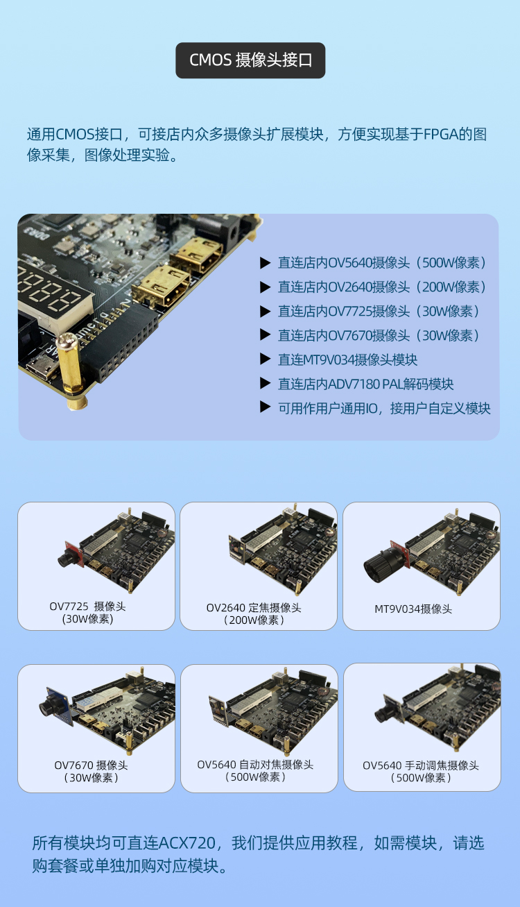 Xilinx Fpga开发板小梅哥手把手教学视频0基础自学进阶实战acx720 