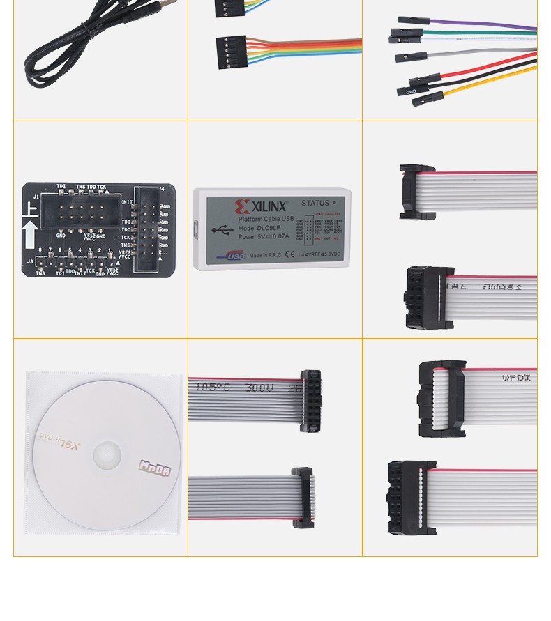 xilinx下载器线DLC10仿真器Platform Cable赛灵思FPGA DLC9LP/HS2