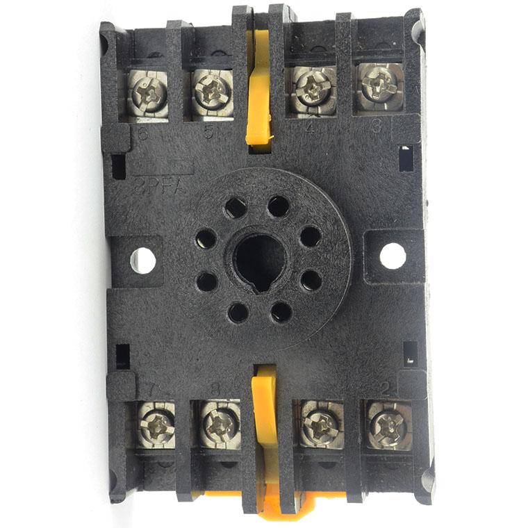 普顿工控 继电器底座 8PFA MM2XP 继电器插座 圆八脚 8脚