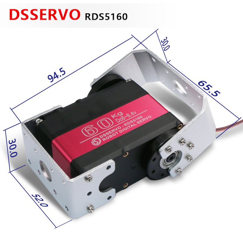 DS5160 60KG 80KG大扭矩数字舵机 BAJA 遥控车转向大云台机械手臂 产品关键词:转向云台;舵机大扭矩;舵机转向;扭矩舵机;数字 ...