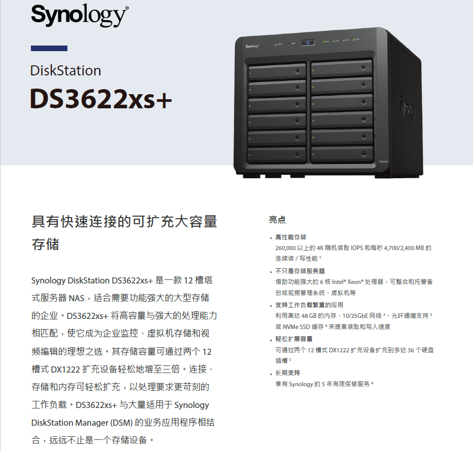 全新正品群晖Synology DS3622xs 12盘网络存储器DS3617XS升级款 产品关键词:群晖3622x;群晖3622xs算 ...