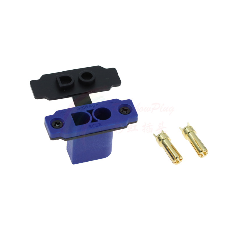彩虹插头出品 EC5E 面板可固定安装 应急电源插头公母通用连接器 产品关键词:彩虹插头;ec5e插头;彩虹5e