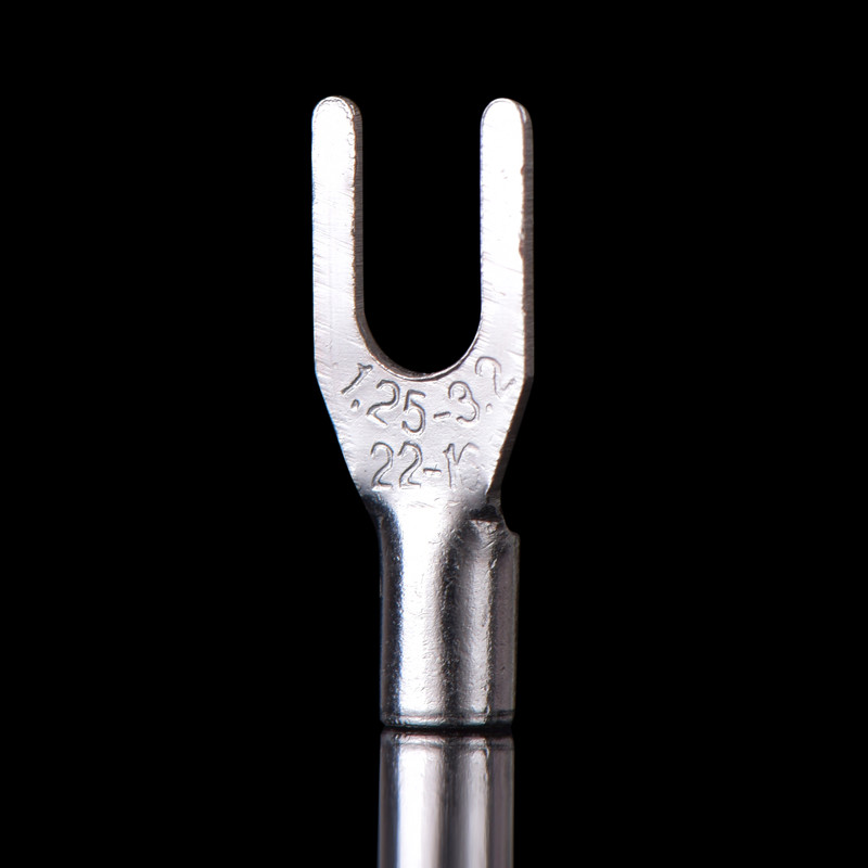 紫铜焊口SNB1.25-3（3.2） 叉型裸端头U型叉形冷压接线端子 厚0.6