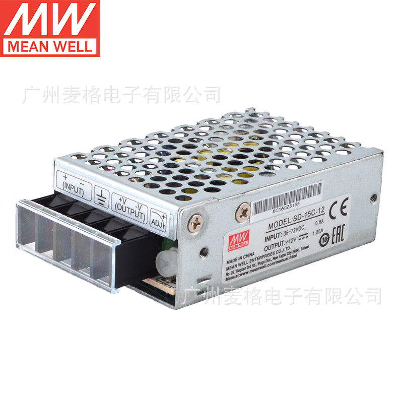 MW明纬SD-15C-12 DC-DC直流转换开关电源48V变12V1.25A输出 产品关键词:转换开关电源;mw转换开关;开关电源MW