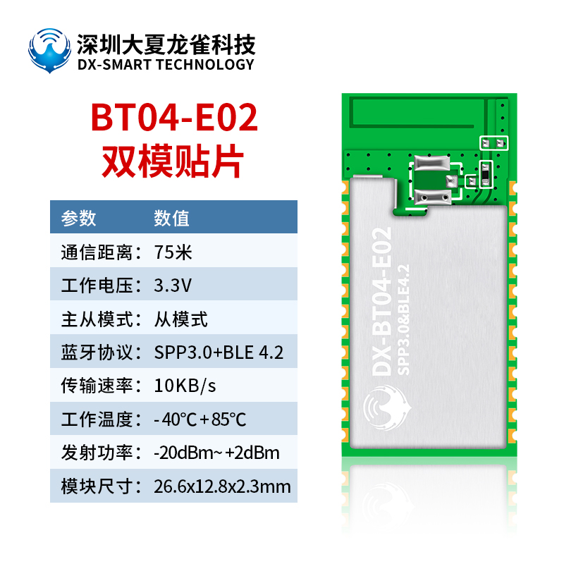 BT04-E02蓝牙模块串口无线透传通信51单片机双协议SPP+BLE从模组 - 百度爱采购